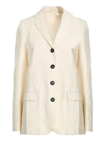 Massimo Alba Cotton And Linen Blazer - Cream