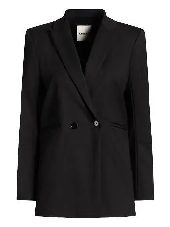 Sandro Double-breasted Blazer - Black