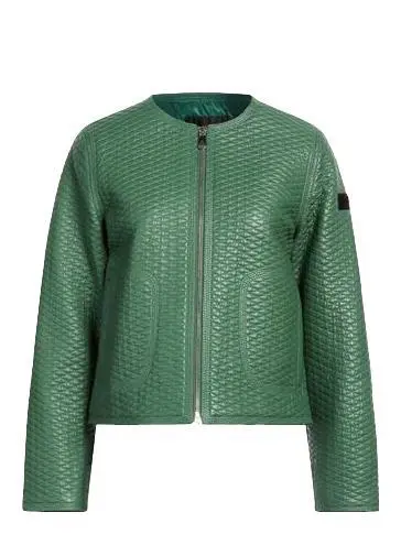 Peuterey Leather Biker Jacket - Green