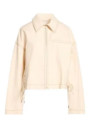 Sandro Cotton Harrington Jacket - Cream