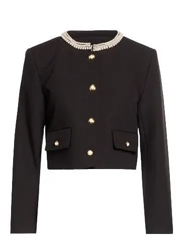 Sandro Embellished Crepe Jacket - Black