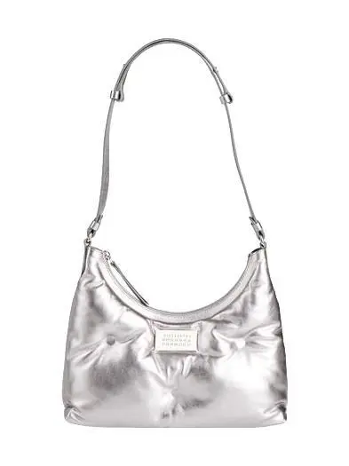 MAISON MARGIELA Shoulder Bag In Leather With Quilted Detail - Silver