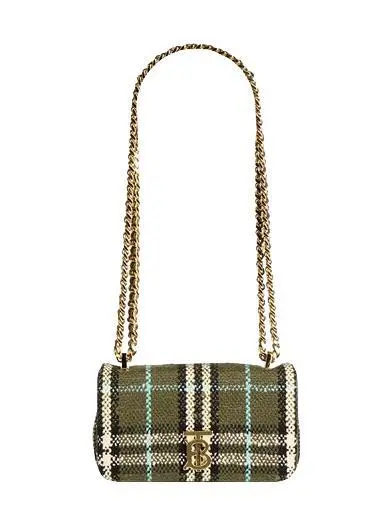 Burberry Military Tweed Shoulder Bag - Green