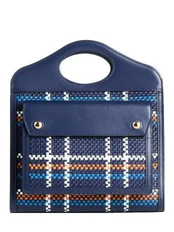 Burberry Calfskin Handbag - Blue