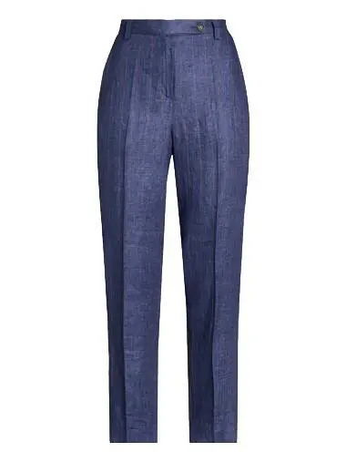Massimo Alba Pinstriped Tapered Trousers - Blue