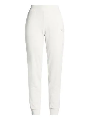 EA7 Light Cotton Elastane Track Pants - Light Grey