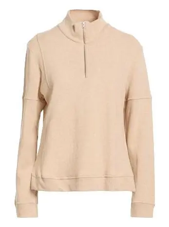 120% Lino Turtleneck Knit Top - Beige