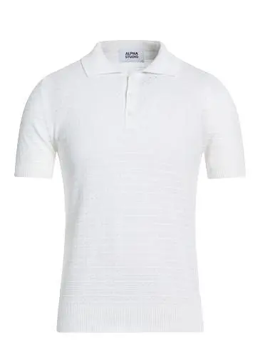 Alpha Studio Short Sleeve Knit Top - White