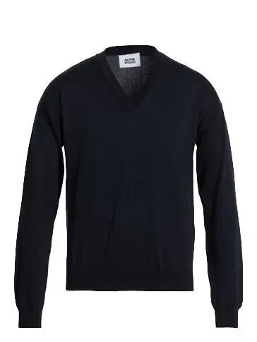 Alpha Studio Cotton V-neck Sweater - Midnight Blue
