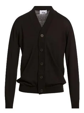 Alpha Studio Cotton Knit Cardigan - Black