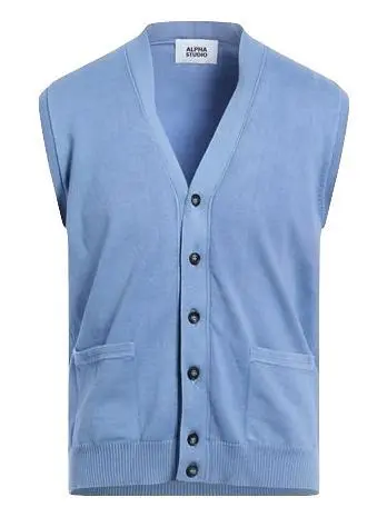 Alpha Studio Cotton Knit Cardigan - Blue