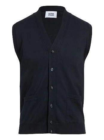 Alpha Studio Cotton Knit Cardigan - Midnight Blue