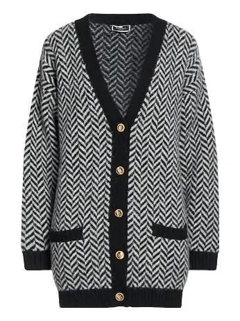 Elisabetta Franchi Jacquard-knit Cardigan - Black
