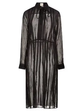 TOD'S Cotton Midi Shirt Dress - Black