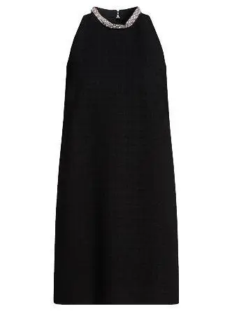 Sandro Mini Tweed Flared Dress - Black