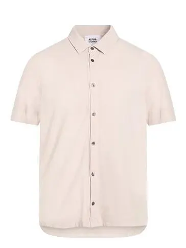 Alpha Studio Shirt Size Cotton, Elastane - Beige