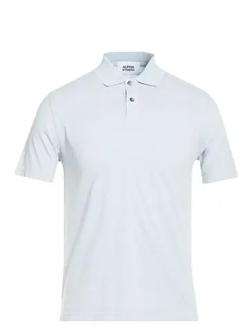 Alpha Studio Polo Shirt Sky Size Cotton - Blue