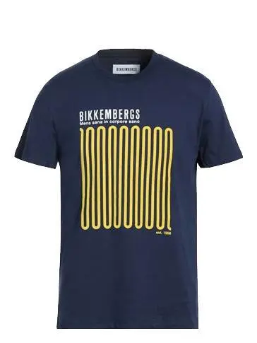 BIKKEMBERGS T-shirt Size Cotton, Elastane - Navy