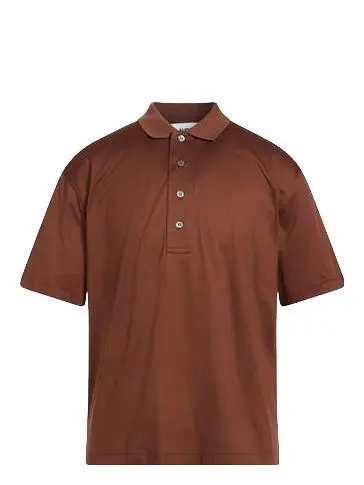Alpha Studio Polo Shirt Midnight Size Cotton - Brown