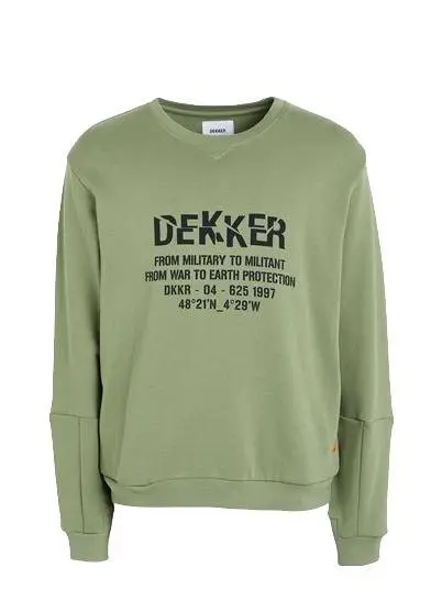 DEKKER Solid Crewneck Sweatshirt With Logo - Green