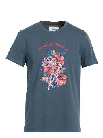 DEKKER T-shirt Slate Size Cotton - Blue