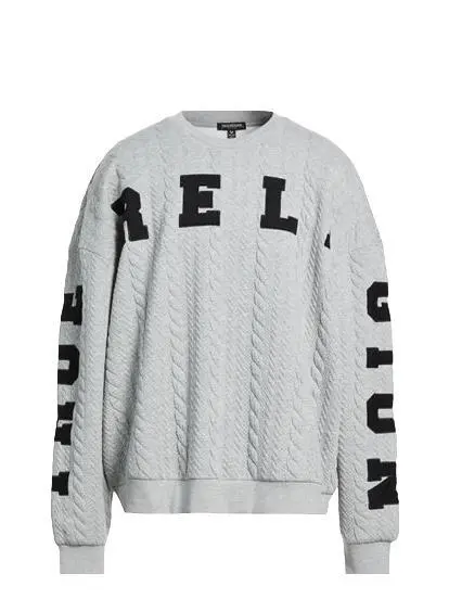 True Religion Sweatshirt With Appliqués And Brand Logo - Light Grey