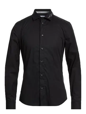 BIKKEMBERGS Shirt Size Cotton, Elastane - Black