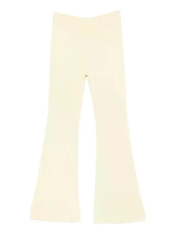 Eric Bompard Ribbed Flared Trousers - Yellow