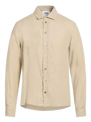 Alpha Studio Shirt Size Linen - Beige