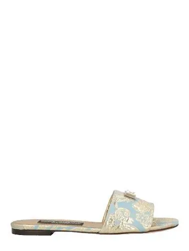 Dolce & Gabbana Sky Textile Fiber Sandals - Sky Blue