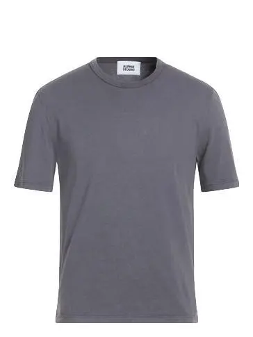 Alpha Studio T-shirt Lead Size Cotton - Grey
