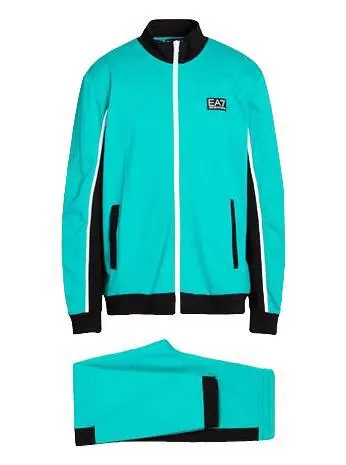 EA7 Tracksuit Turquoise Size Cotton, Elastane - Blue