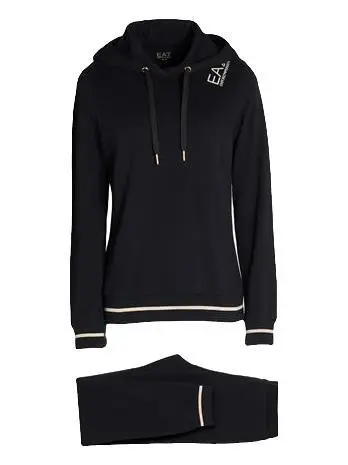 EA7 Tracksuit In Cotton, Elastane, Metallic Fiber, And Polyester - Black