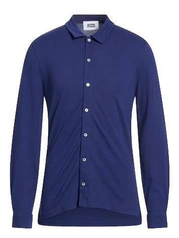 Alpha Studio Shirt Size Cotton, Elastane - Bright Blue