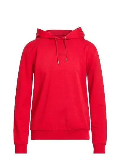 BIKKEMBERGS Cotton Blend Hooded Sweatshirt - Red