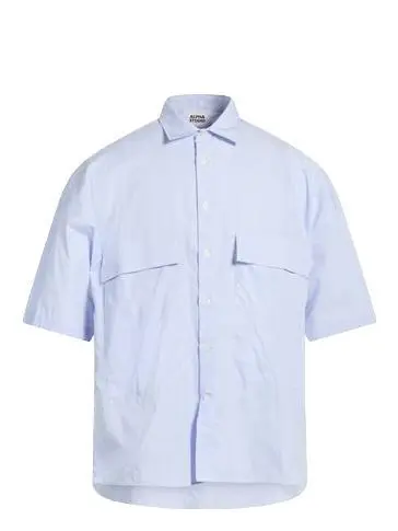 Alpha Studio Shirt Sky Size Cotton - Blue
