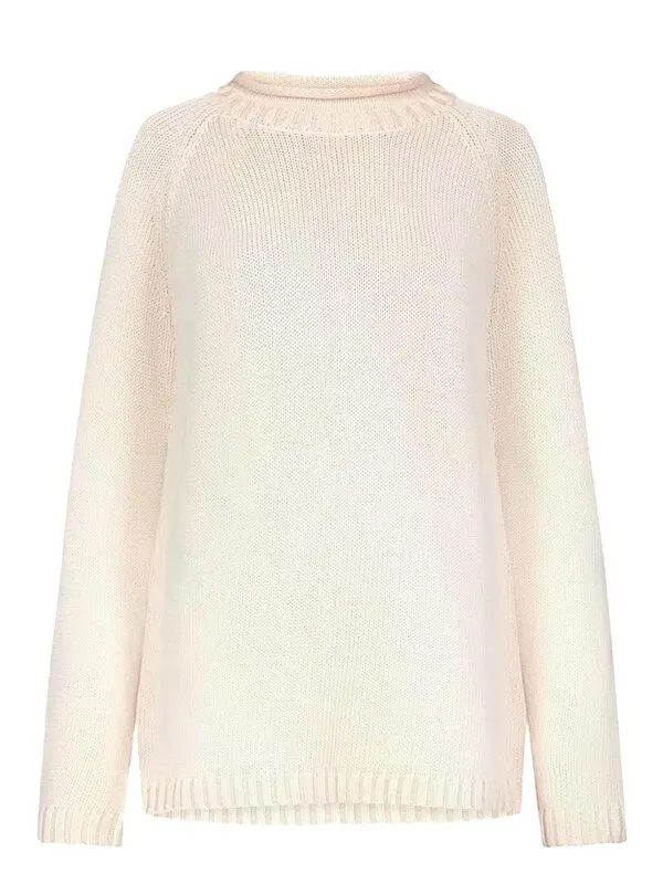 Loulou De Saison Raglan-sleeve Ribbed Sweater - Neutrals