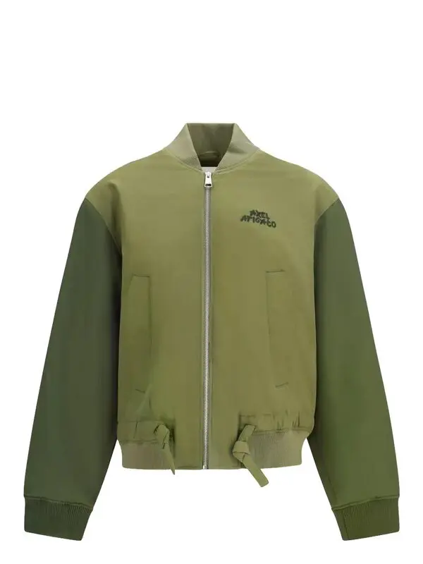 Axel Arigato Archer Ribbed Logo Bomber Jacket - Green