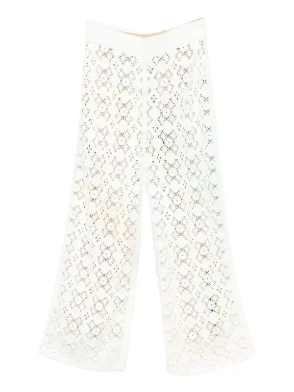 Eric Bompard Crocheted Trousers - White