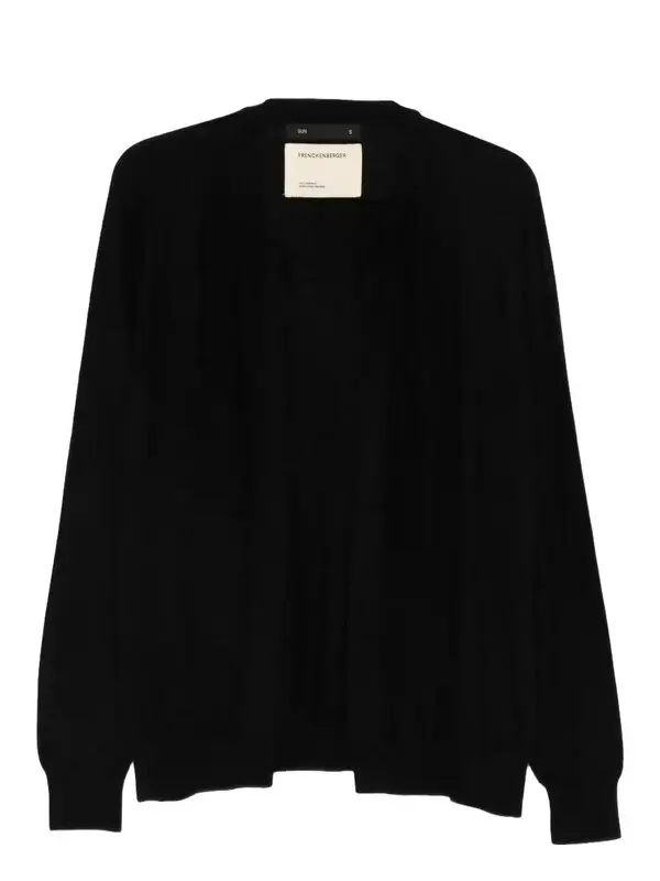Frenckenberger Open-front Cardigan - Black
