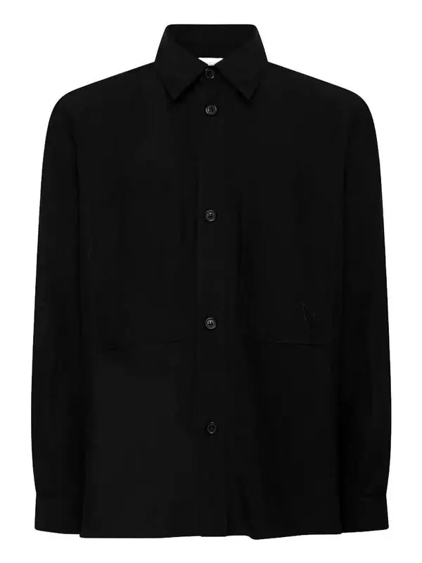 LANEUS Two-pocket Overshirt - Black