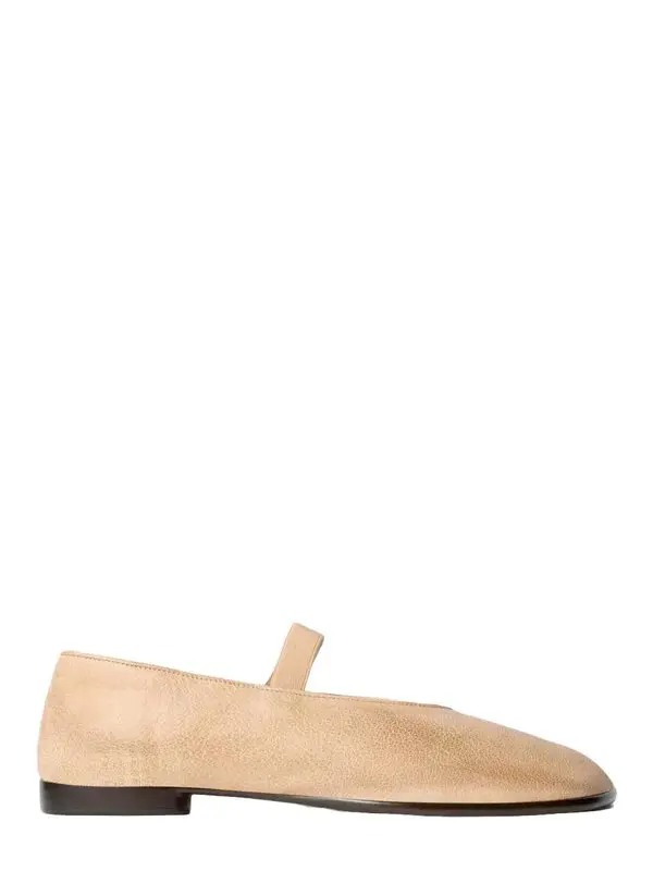 LEMAIRE Square-toe Ballet Flats - Neutrals