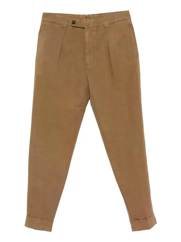 BERWICH Pleated-front Trousers - Brown