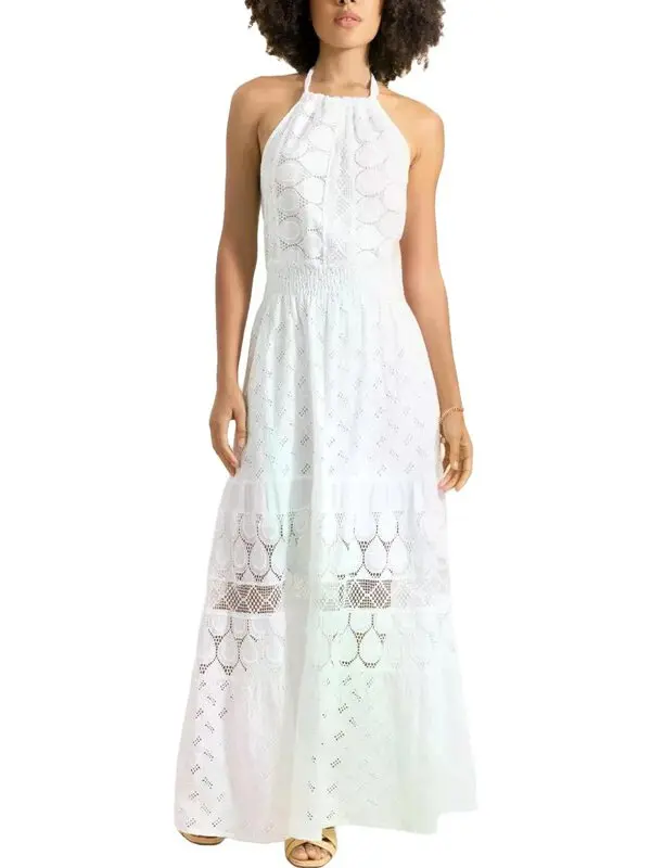 Temptation Positano Porro Halterneck Maxi Dress - White