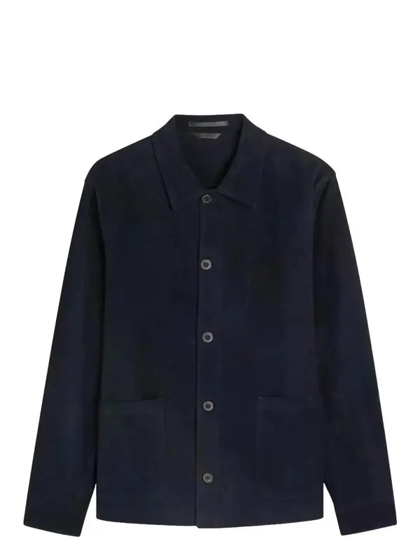 Sunspel Button-up Jacket - Blue