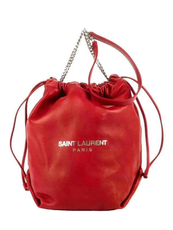 Saint Laurent Teddy Bucket Bag - Red