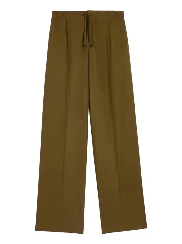 TOD'S Drawstring Pleated Trousers - Brown