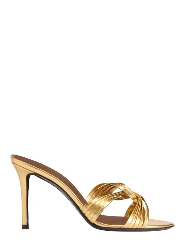 GIUSEPPE ZANOTTI Fara Mule 90 Sandals - Gold