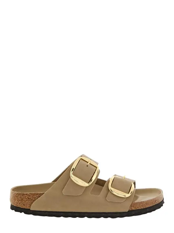 BIRKENSTOCK Arizona Leather Sliders - Light Brown