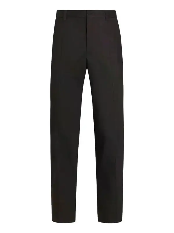 Dolce & Gabbana Stretch Wool Canvas Trousers - Black